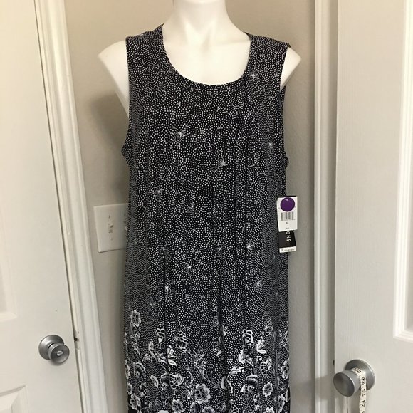 Perceptions | Dresses | Perceptions Black And White Floral Dress 4 Bust ...